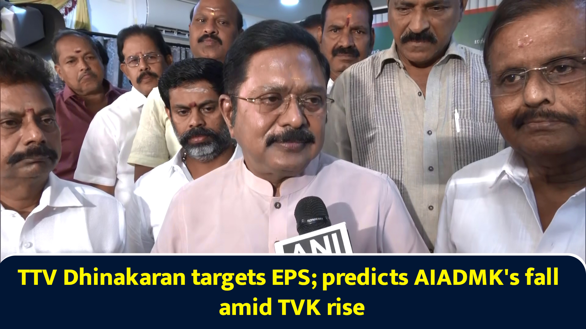 TTV Dhinakaran targets EPS; predicts AIADMK's fall amid TVK rise