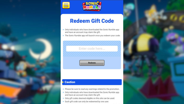 Sonic Rumble codes