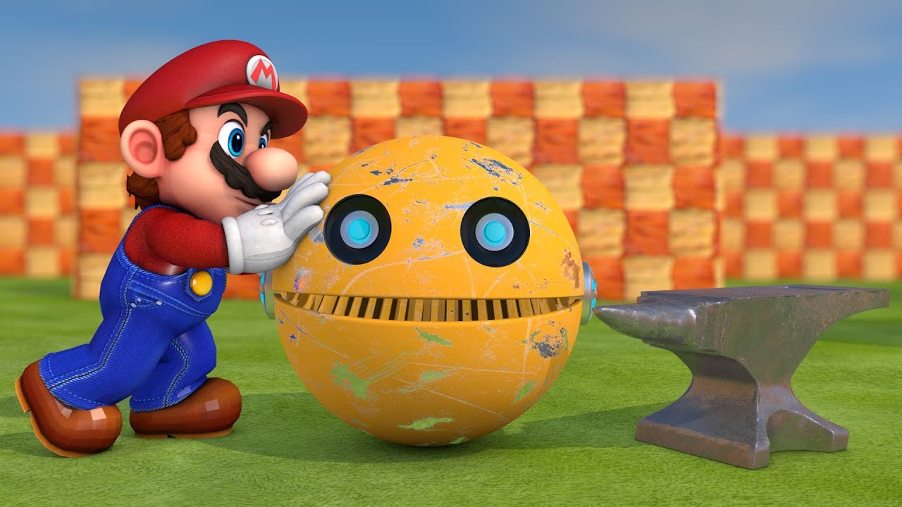 Robot Pacman vs Mario