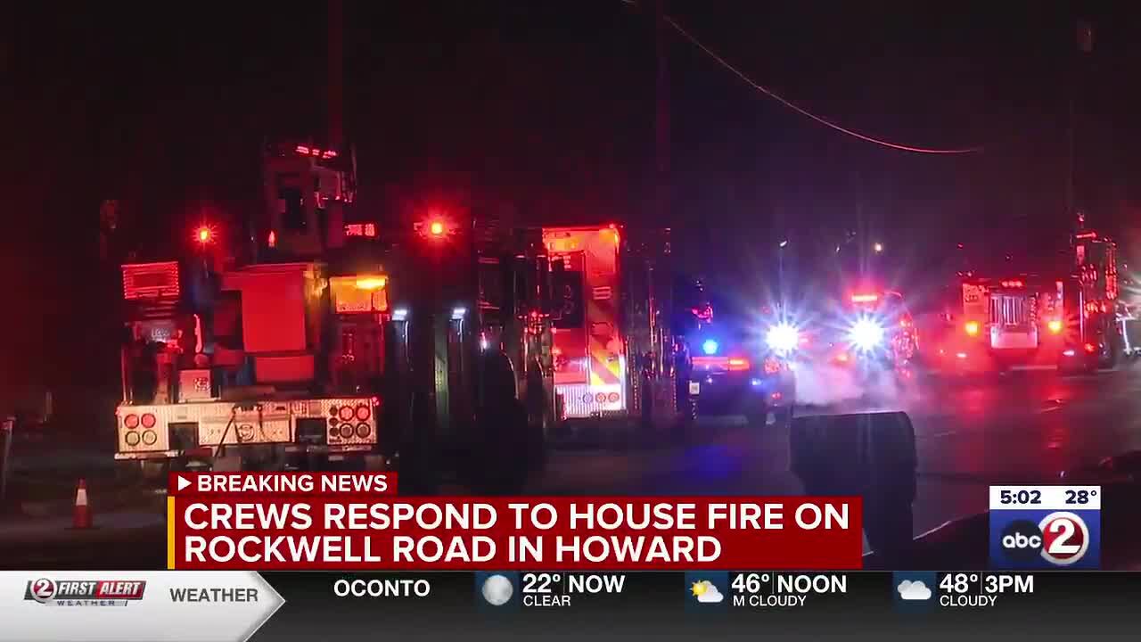State, county investigators on scene of Howard house fire