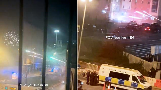 Bonfire night chaos in Birmingham when arsenal of fireworks shot at police
