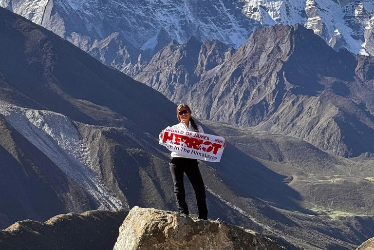 World of James Herriot museum banner taken to top of the world as ...