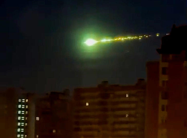 Rare fireball streaks across Russian night skies