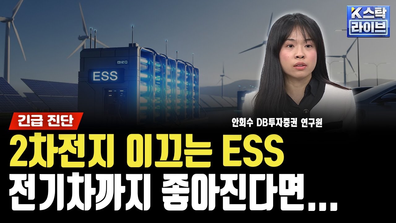 2차전지 이끄는 ESS…전기차까지 좋아진다면...ㅣ안회수 DB투자증권 연구원ㅣ#ESS #2차전지 #엘앤에프 #삼성SDI #LG에너지솔루션 #테슬라