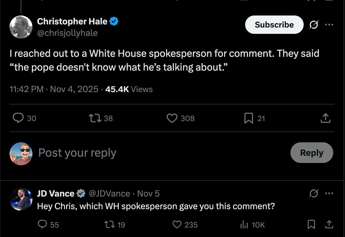 JD Vance Lands in an Unholy Mess as ICE Barbie Goon Trashes the Pope