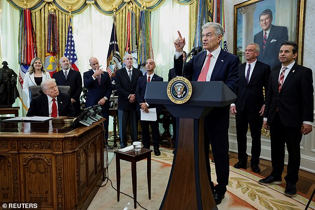 Trump drug event scrapped after man drops to the ground in Oval Office