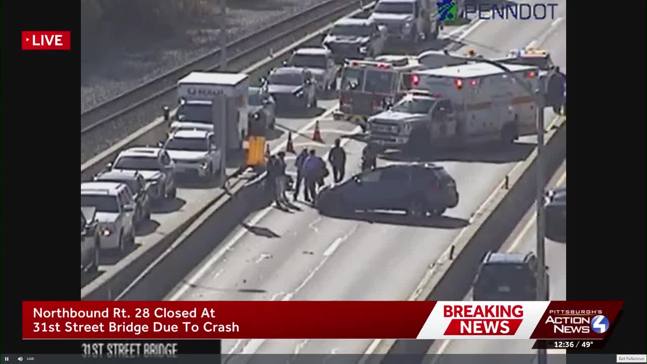 Crash on Route 28 in Pittsburgh causing delays