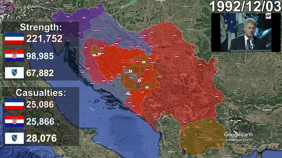 Yugoslav wars mapped