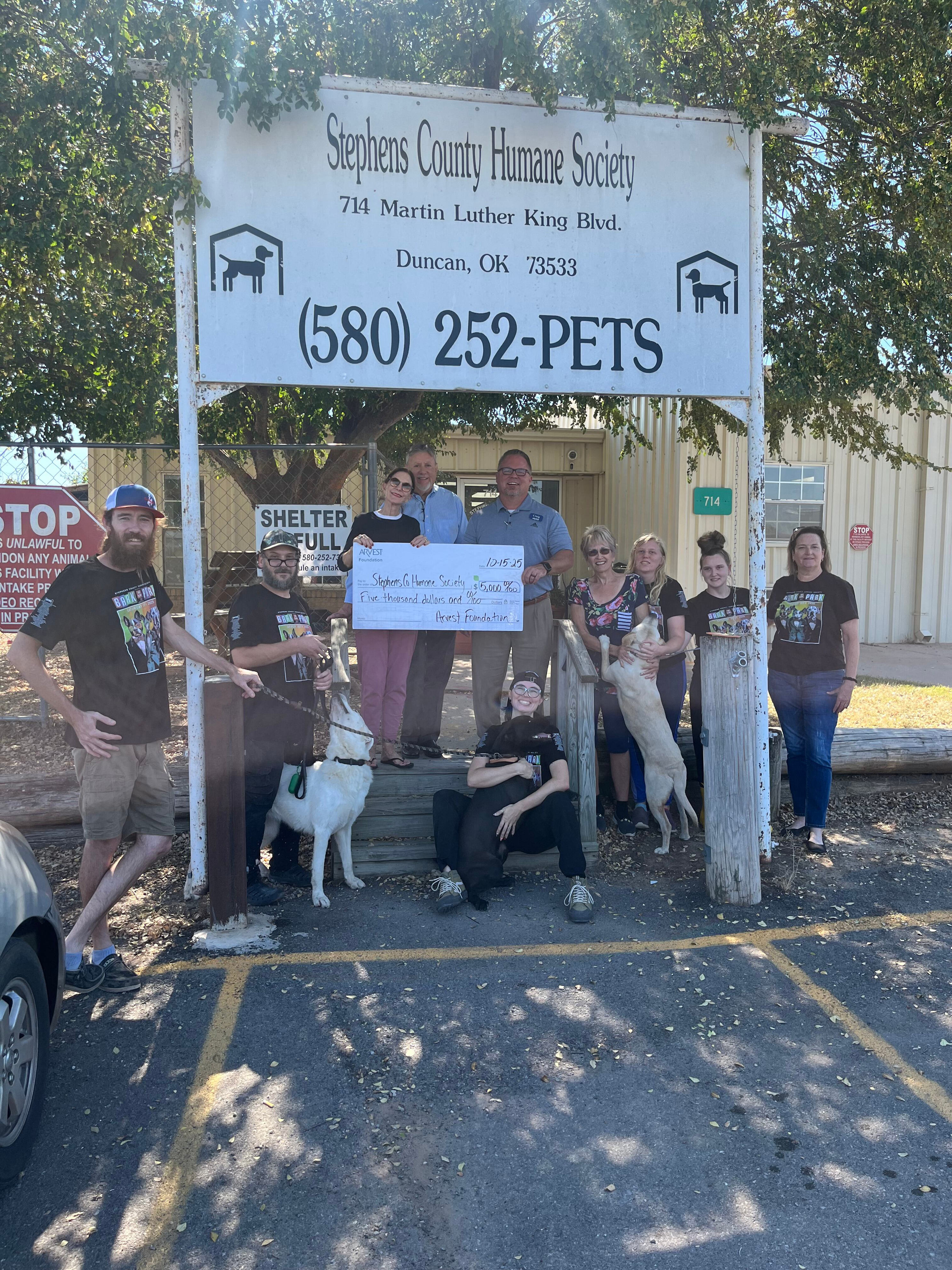 Stephens County Humane Society Awarded $5,000 grant