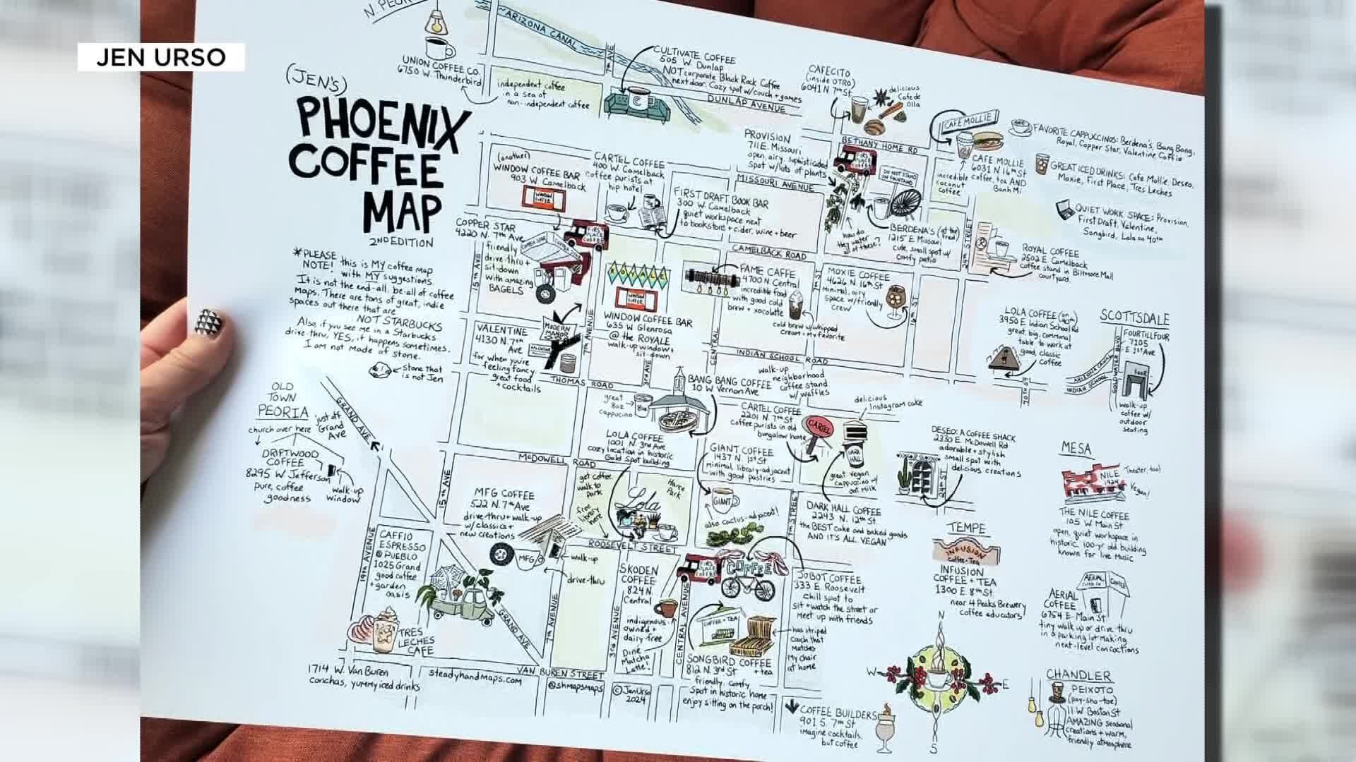 Arizona-based artist tells stories through original, hand-drawn maps