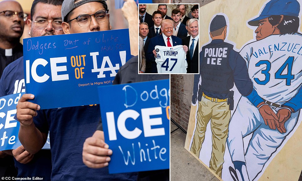 Dodgers urged to snub Trump's White House invite amid ICE raids