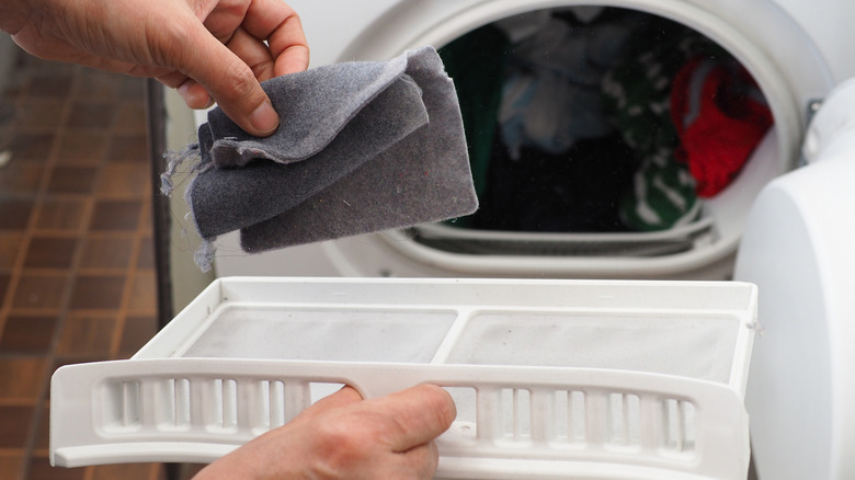 The Clever Paper Towel Hack That Makes Cleaning Your Lint Trap A Breeze