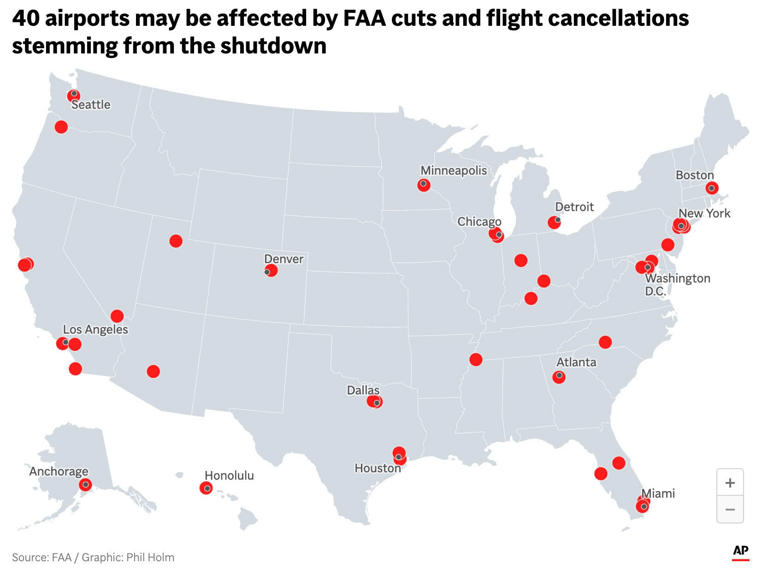 FAA to reduce air traffic by 10%; United proactively cuts 200 flights ...