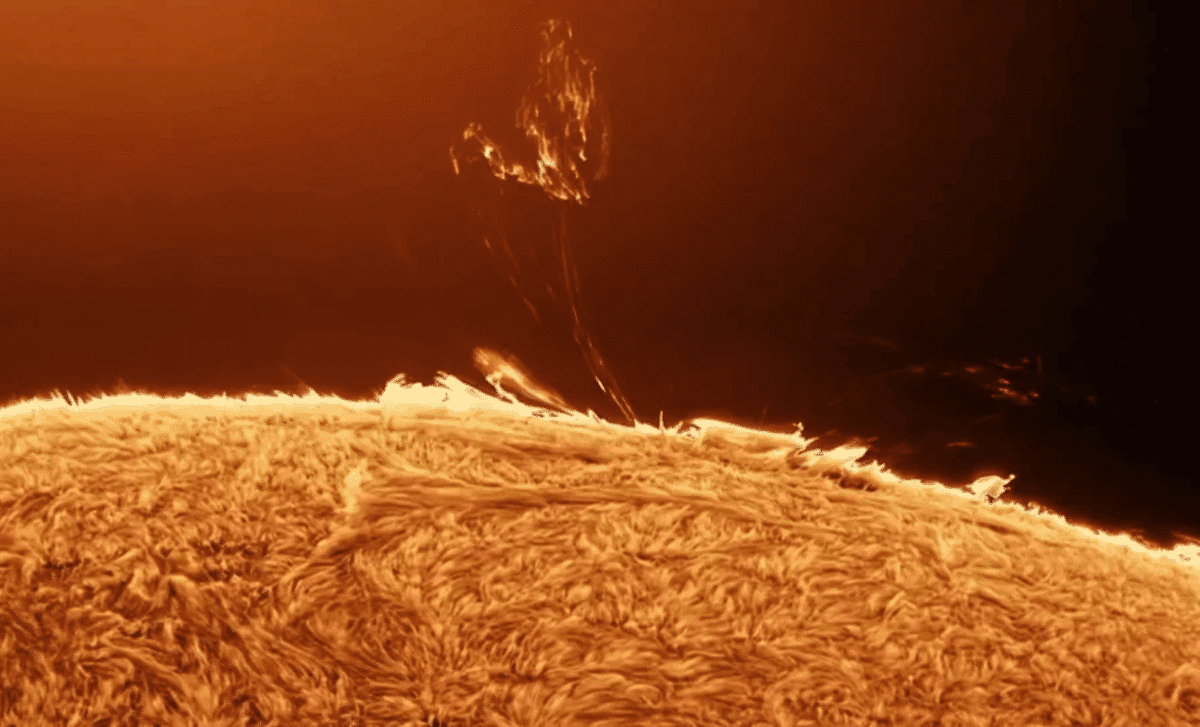 Incredible Solar Footage Reveals Fiery Plasma Erupting Above the Sun!