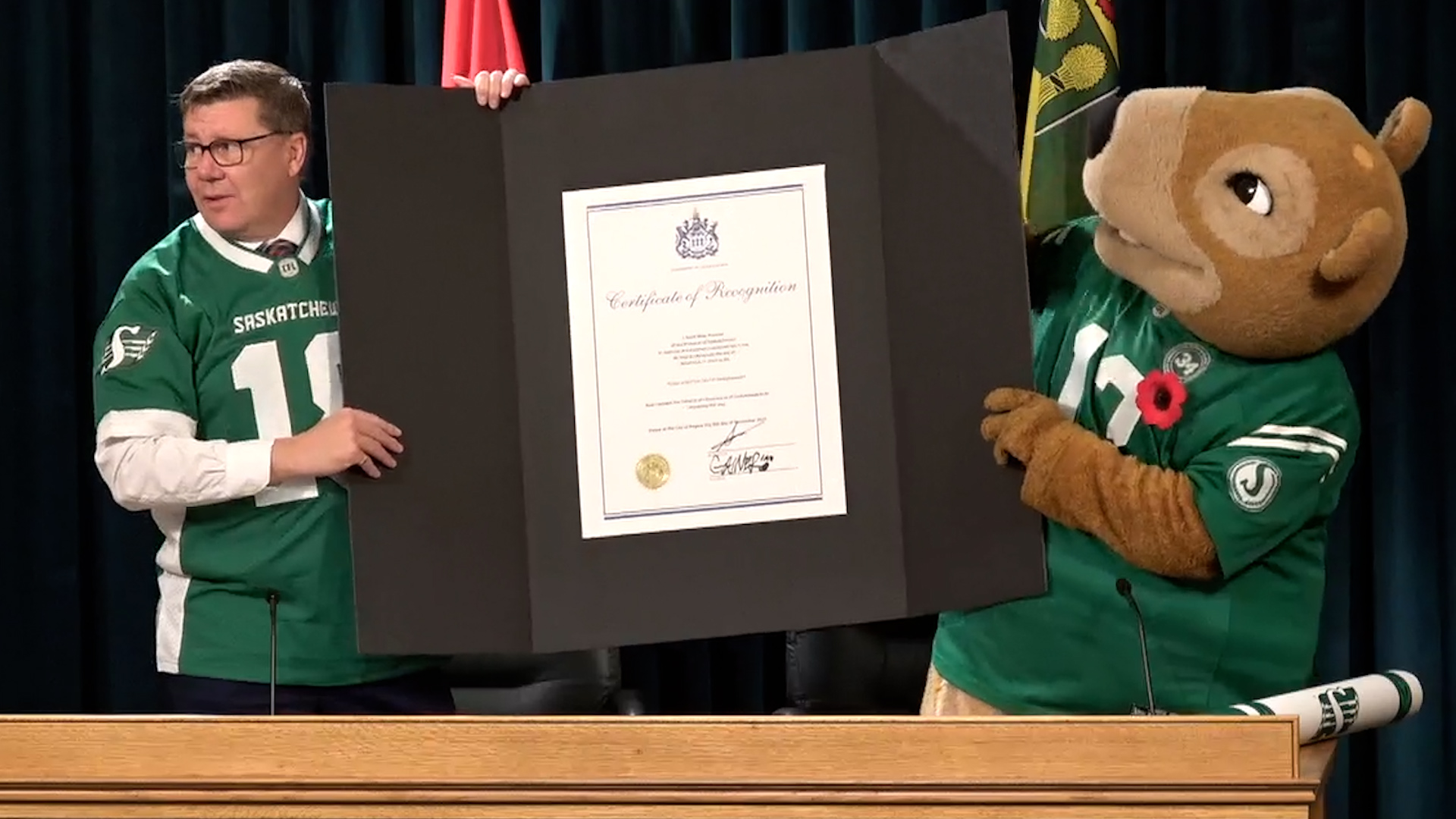 Premier Moe and Gainer the Gopher join forces to support CFL's ...