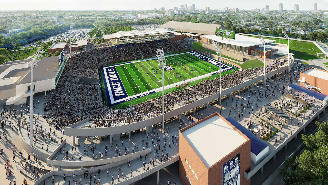 Rice unveils $120M stadium overhaul, new pedestrian walkway to Rice Village