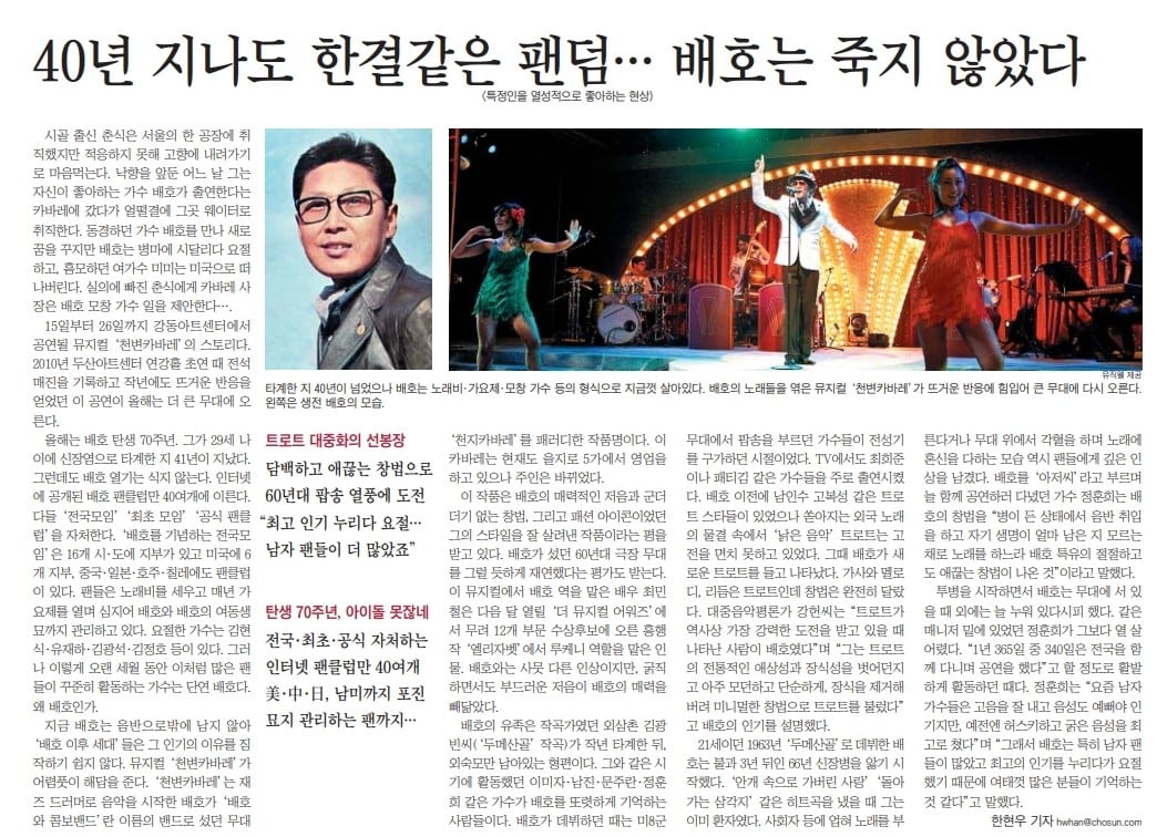 Bae Ho's Immortal Legacy Bridges Jazz and Trot 54 Years Later