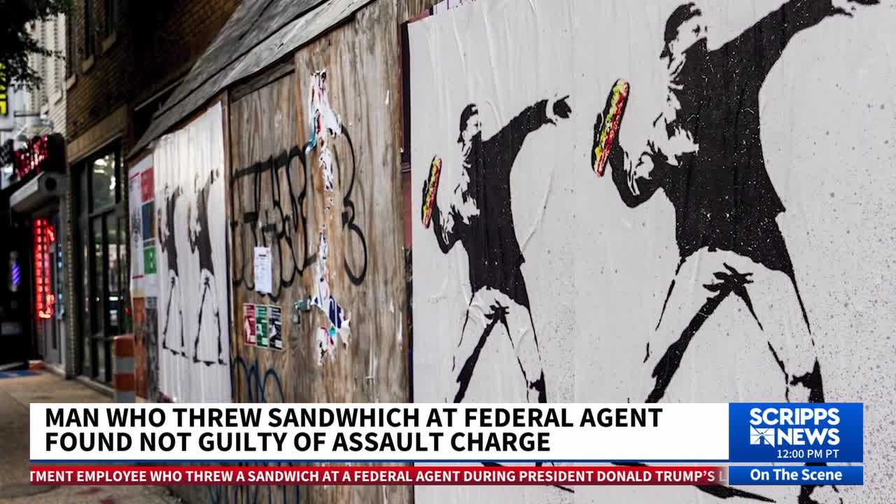 Man who threw sandwich at federal agent in DC found not guilty of assault