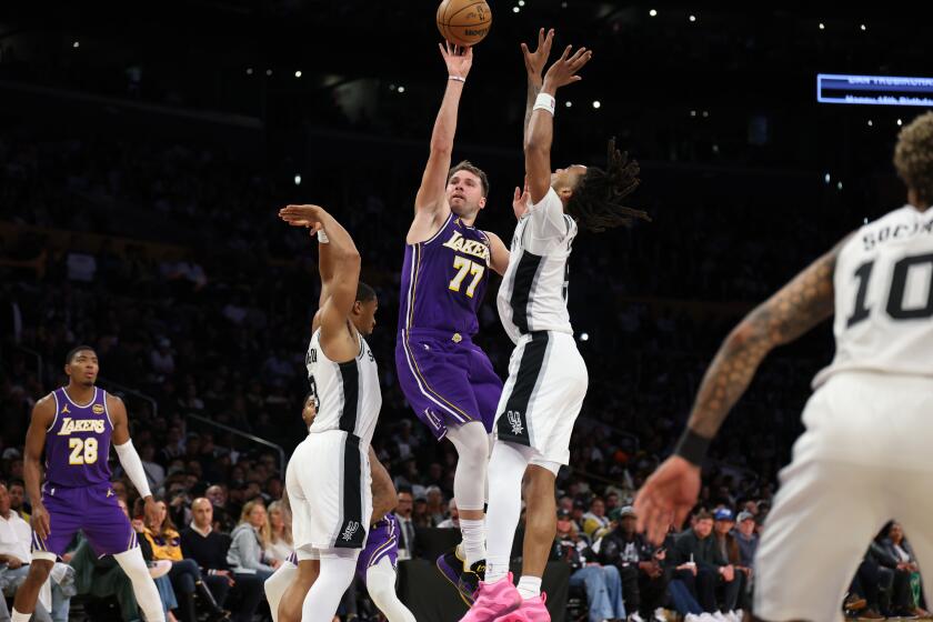 Lakers takeaways: Luka Doncic's defense (yes, defense) helps hold off Spurs