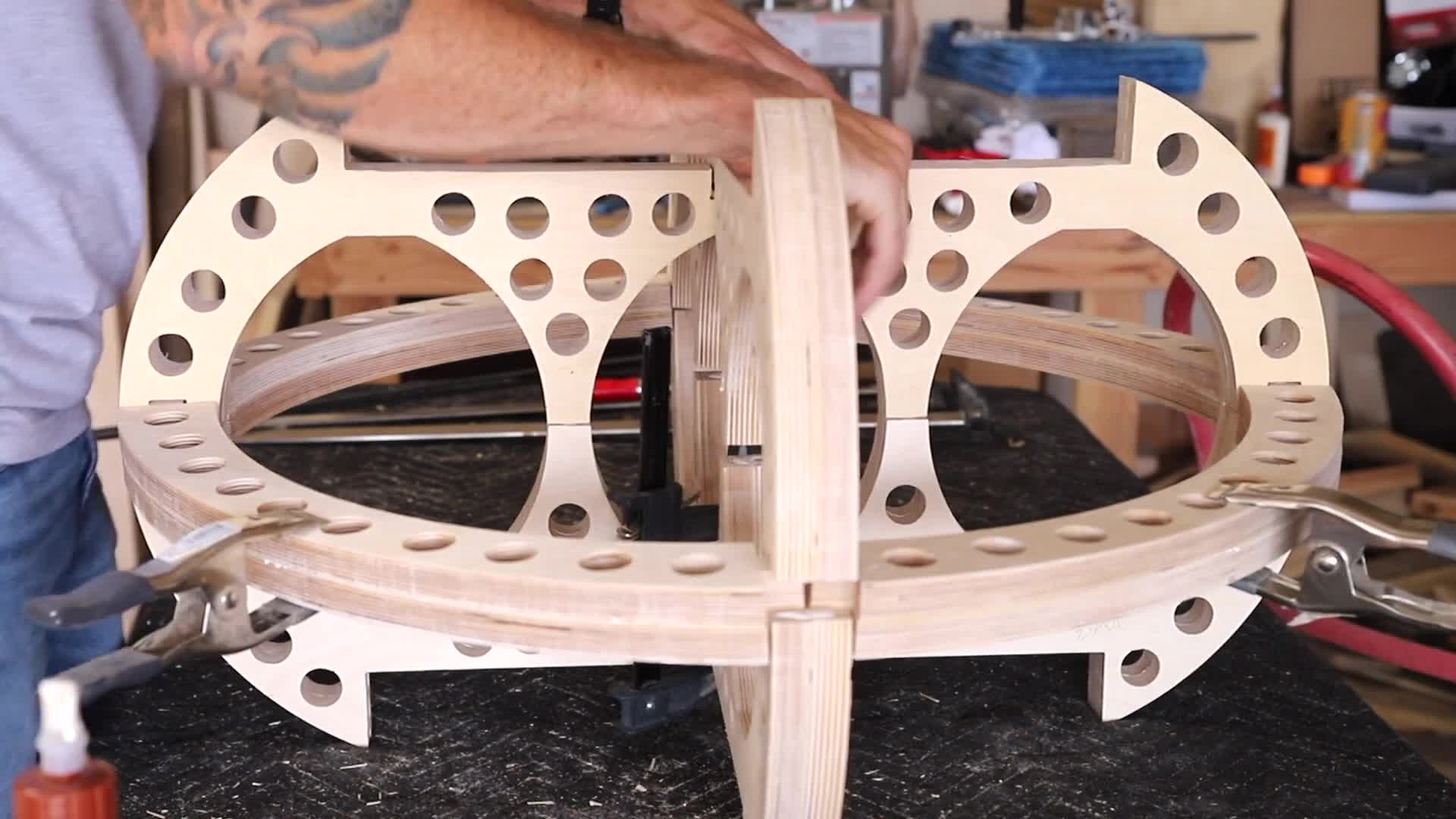 DIY coffee table w/ hidden wireless charging | Converts to ottoman | CNC