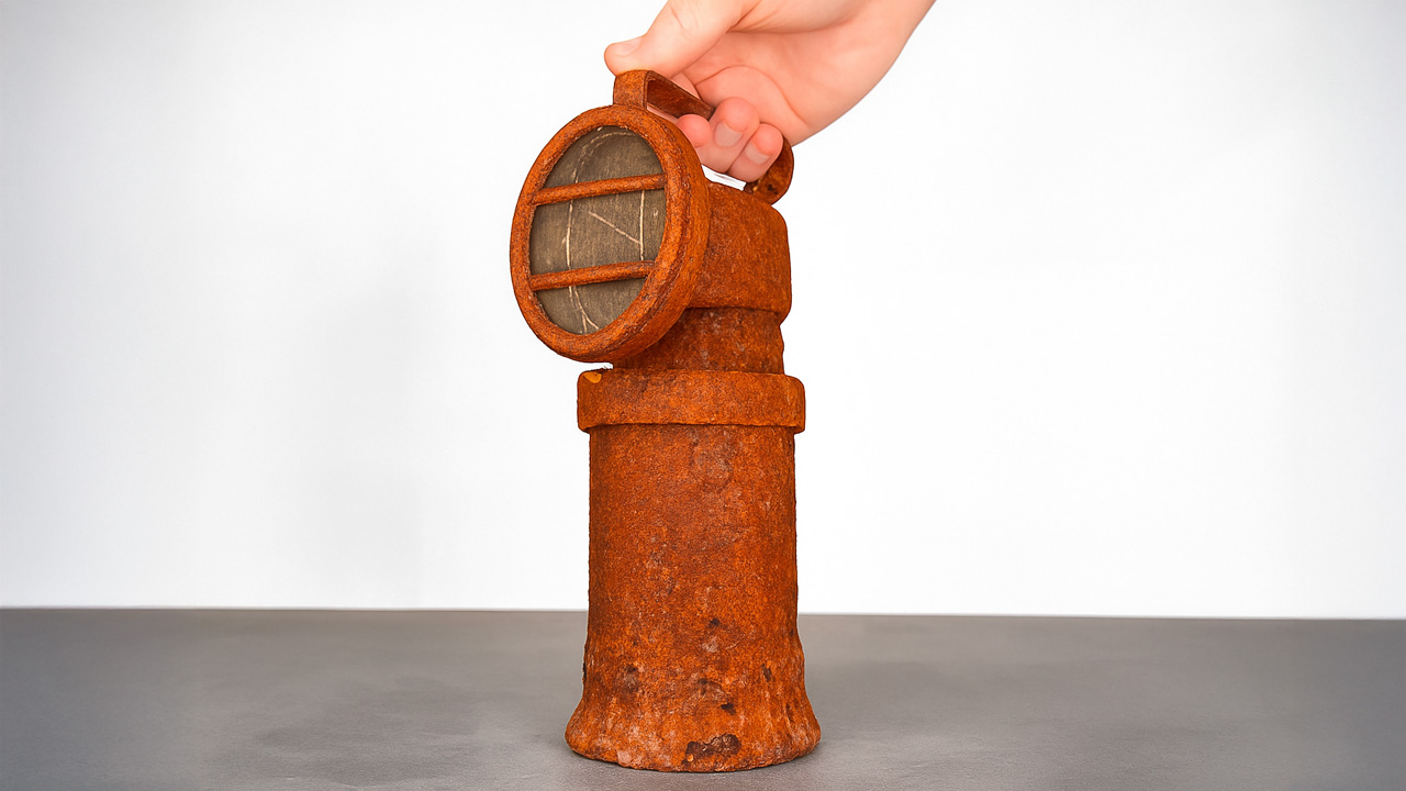 Restoring a vintage miner’s lantern and finding money inside!