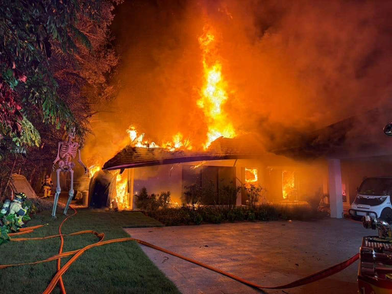 Miami Heat coach Erik Spoelstra's house goes up in huge fire. See video from the scene
