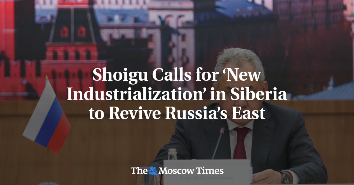 Shoigu Calls for ‘New Industrialization’ in Siberia to Revive Russia’s East