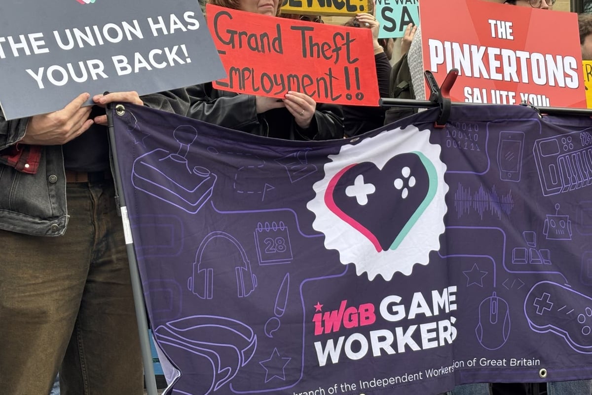 Dozens join rally calling for Rockstar Games to reinstate sacked workers