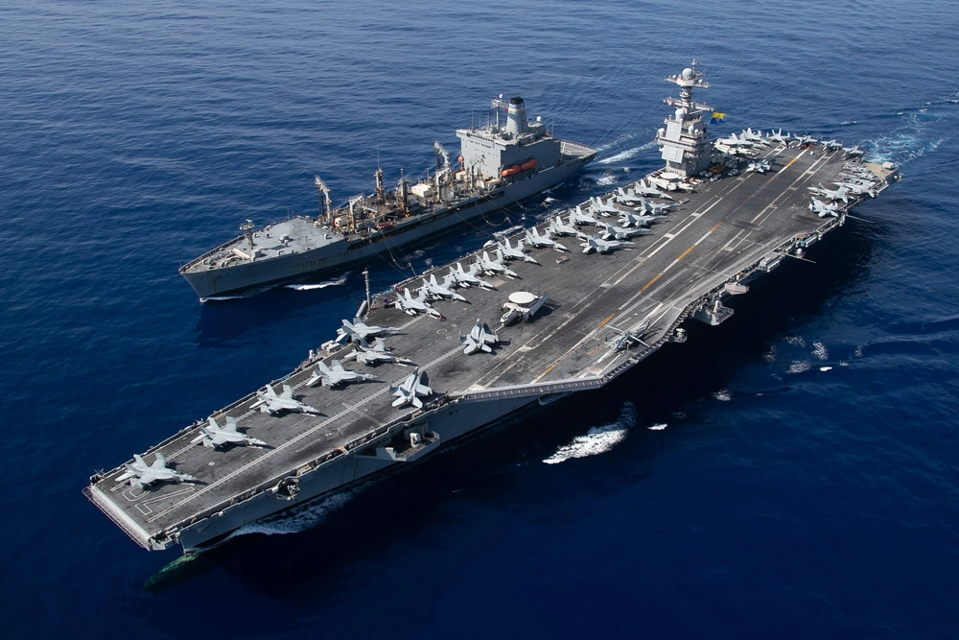 U.S. aircraft carrier arrives in Caribbean region, escalating standoff ...
