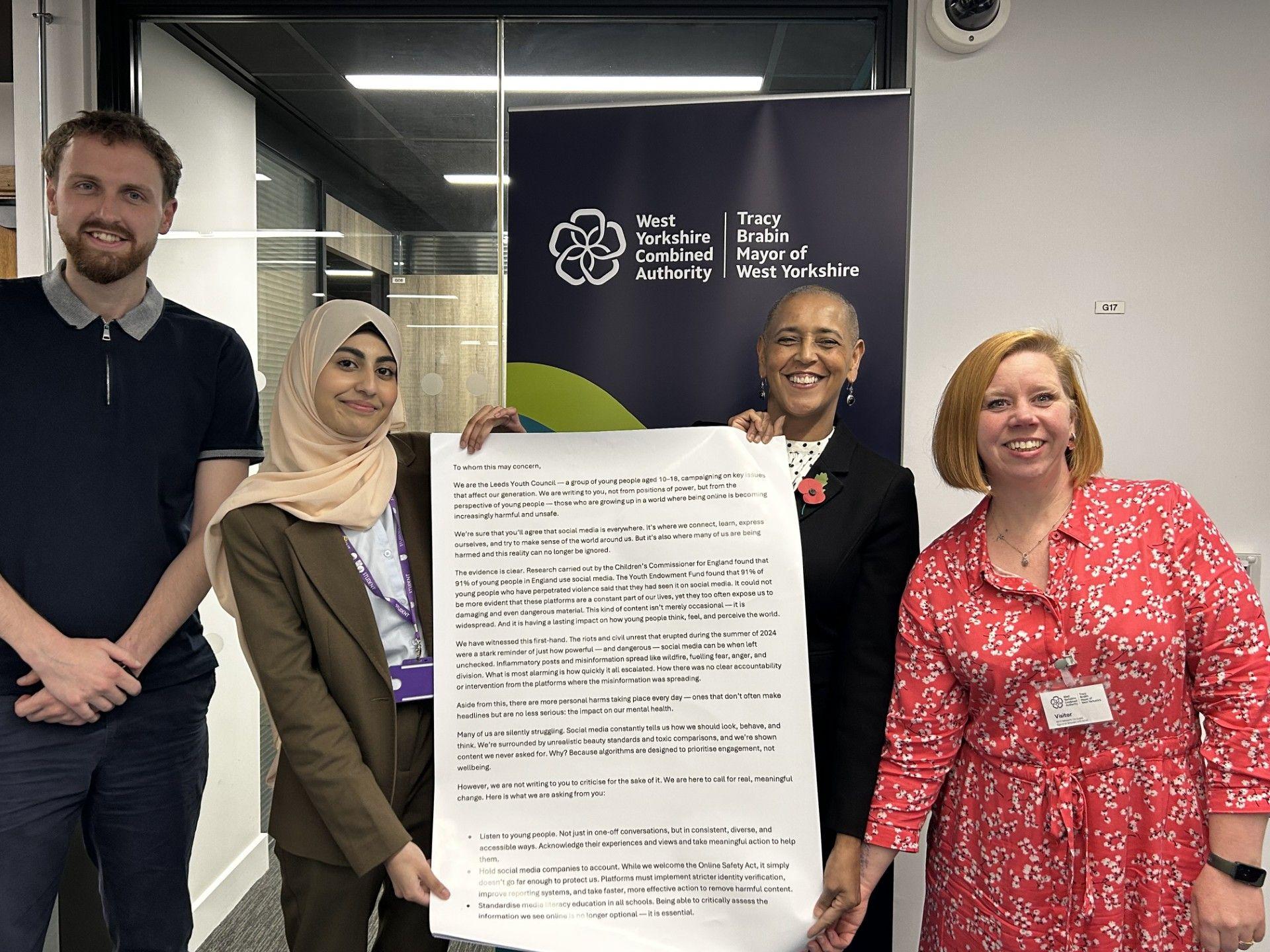 Leeds children present online safety letter to West Yorkshire Deputy ...