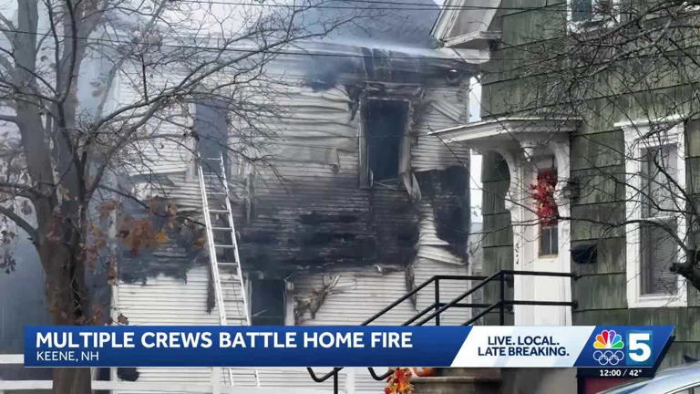 4 firefighters injured as crews battle fire at Keene, NH home