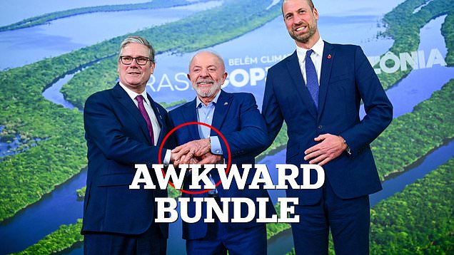 Starmer & William's awkward bundle with the Brazilian president