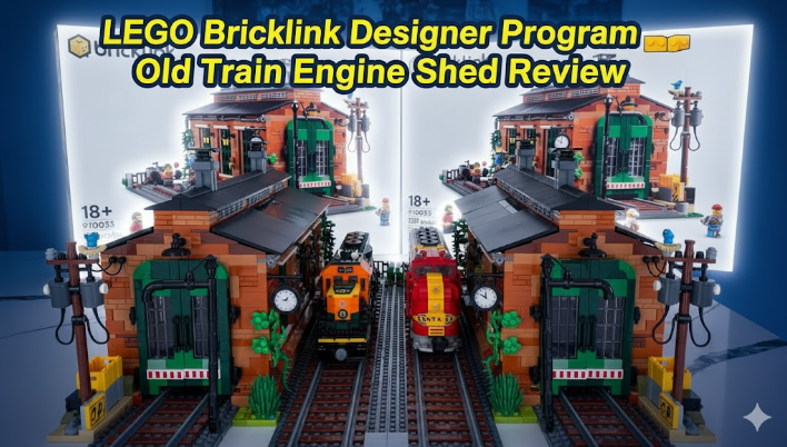 Old Train Engine Shed LEGO Set Review — Bricklink Designer Program