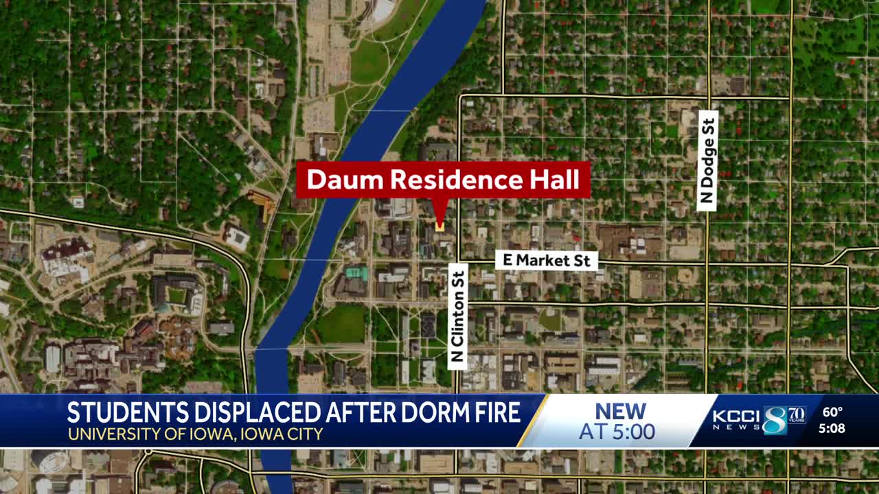 Dorm fire at University of Iowa contained by sprinkler system