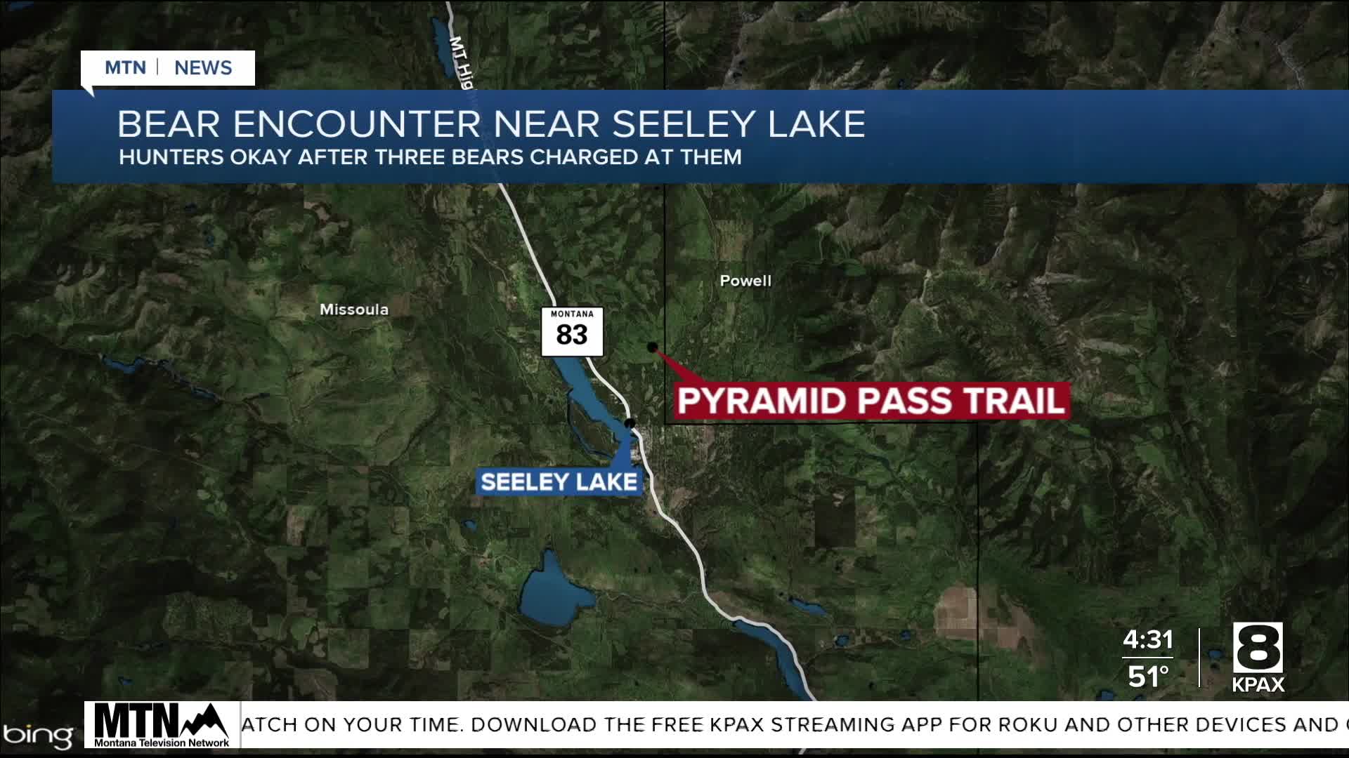 Hunters walk away from encounter with grizzly bears near Seeley Lake