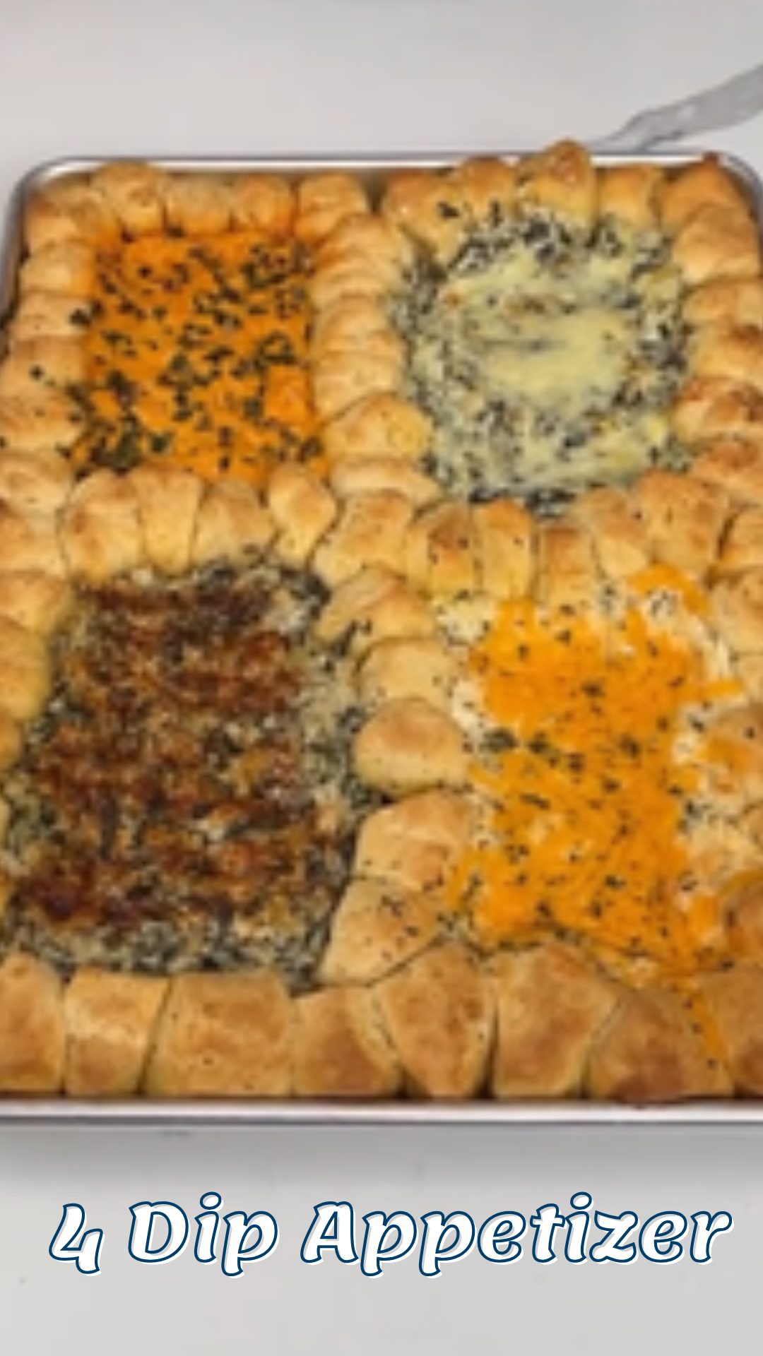 4 Dip Appetizer Tray for Game Day