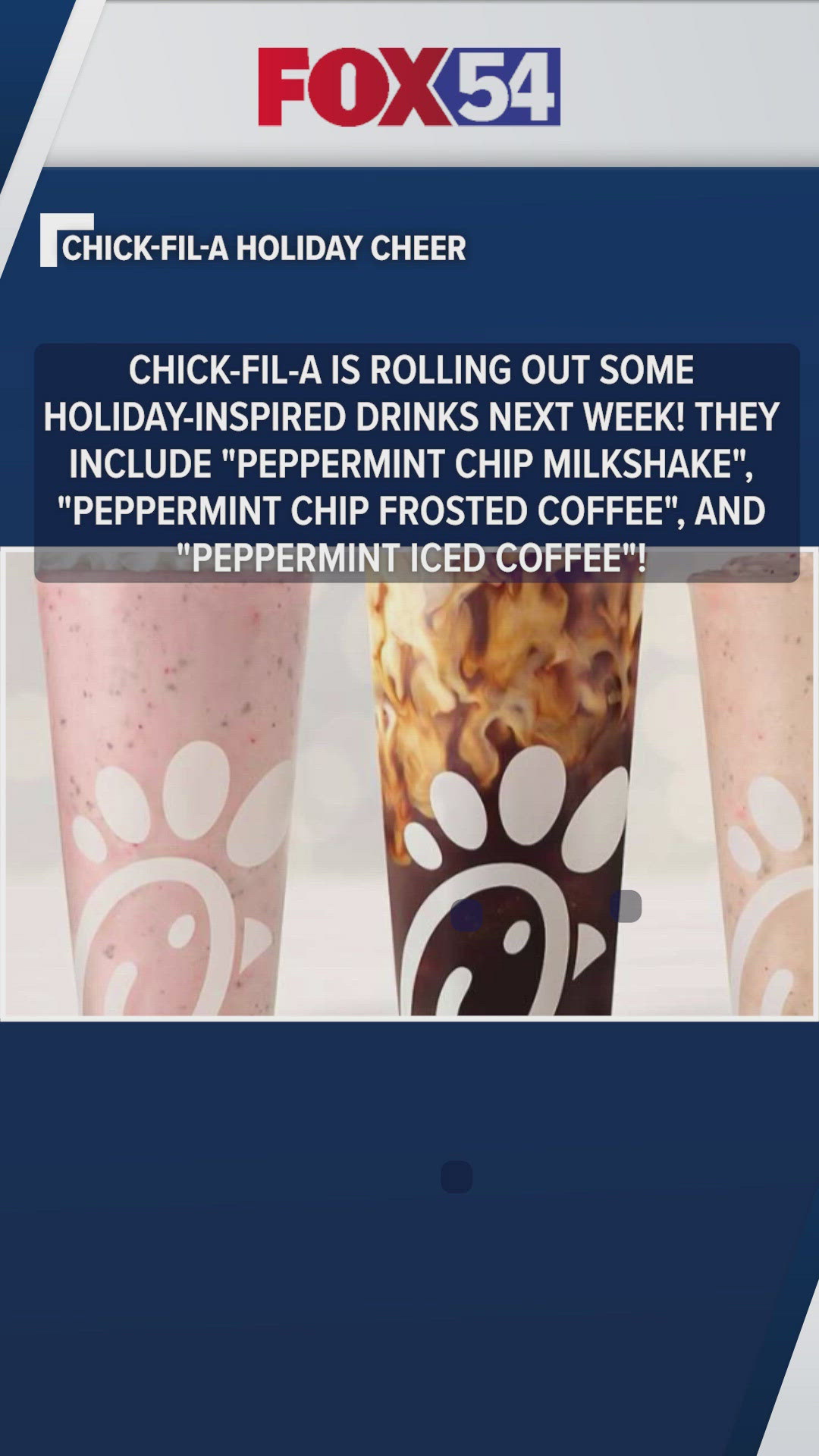 HOLIDAY CHEER: Chick-Fil-A holiday drinks returns