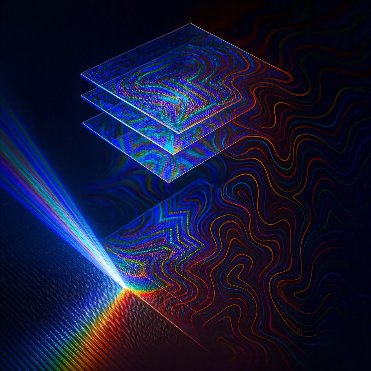 Optical system uses diffractive processors to achieve large-scale nonlinear computation