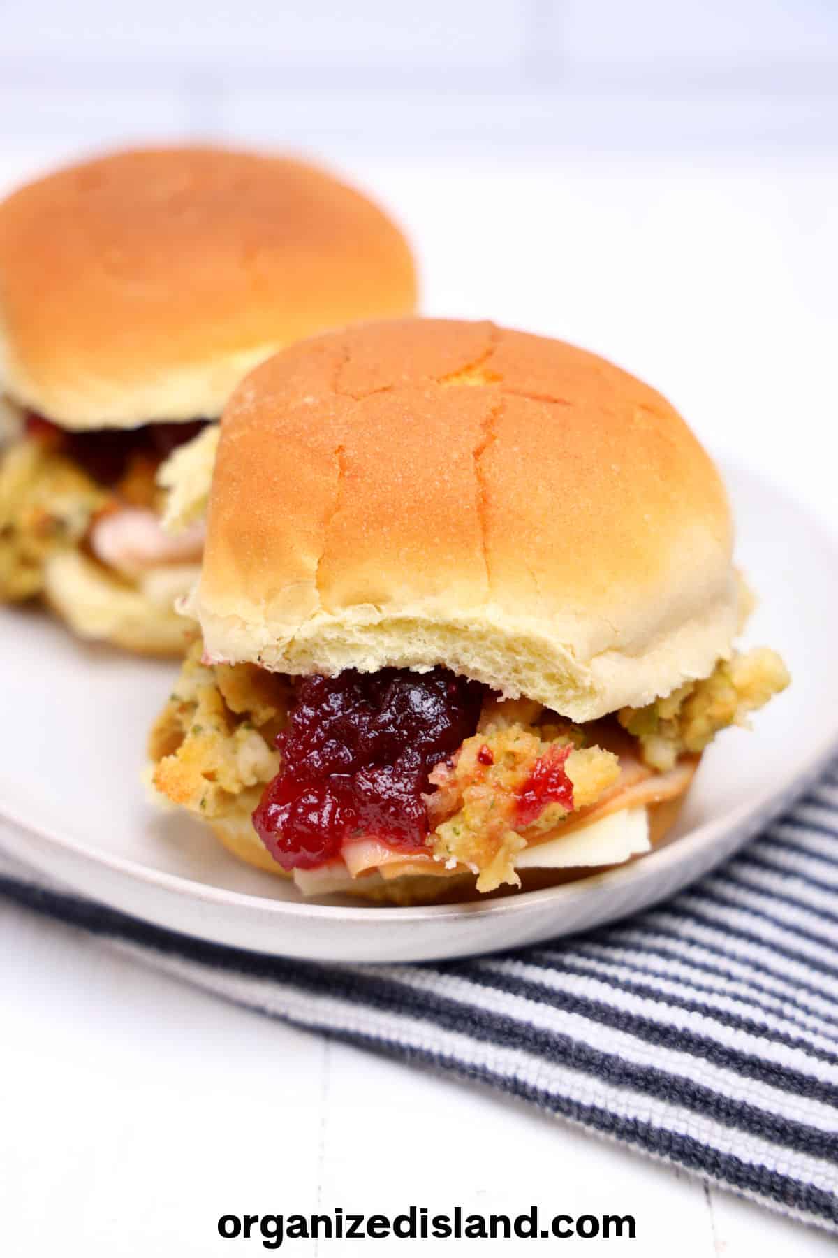 Turkey cranberry sliders