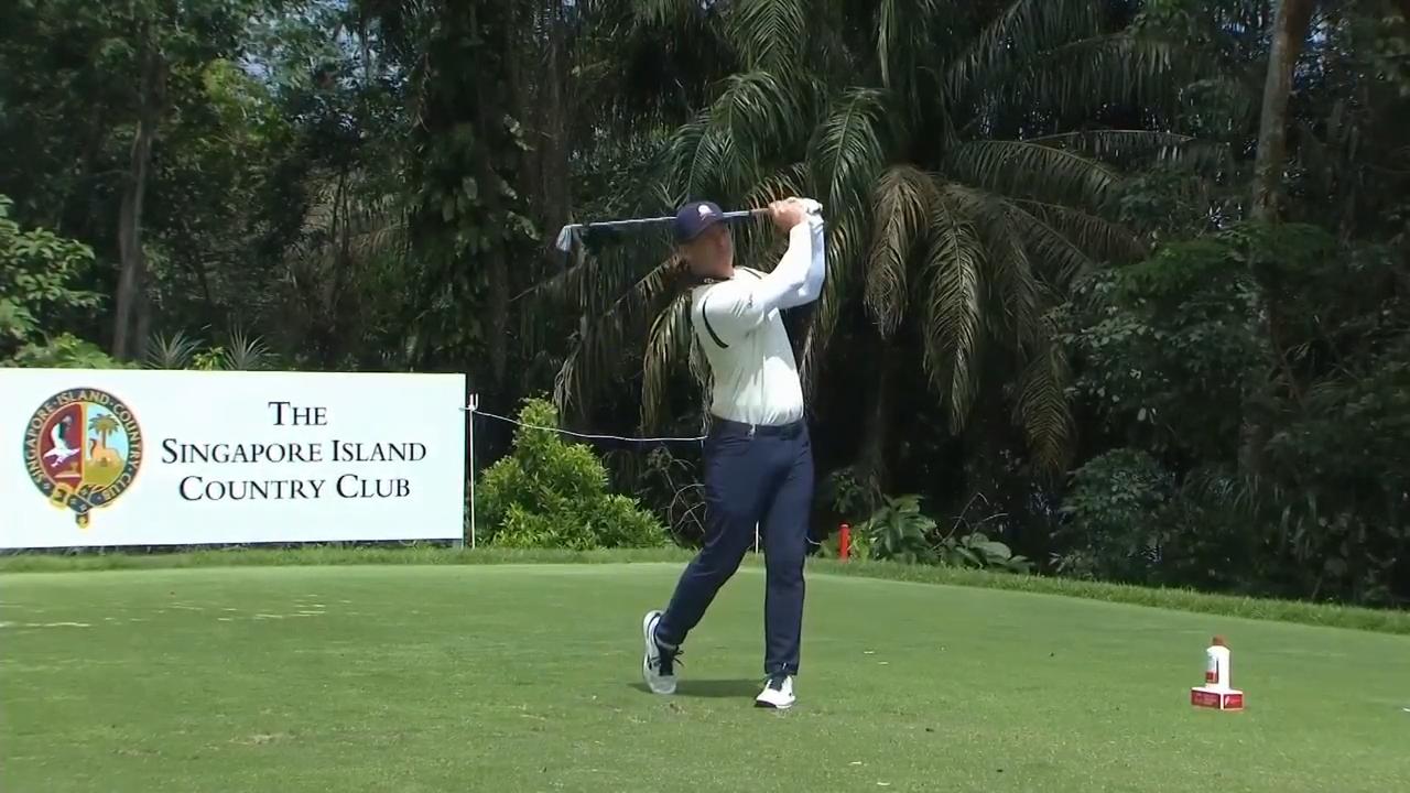 Casey opens with 69, five behind leader Wang at Singapore Open