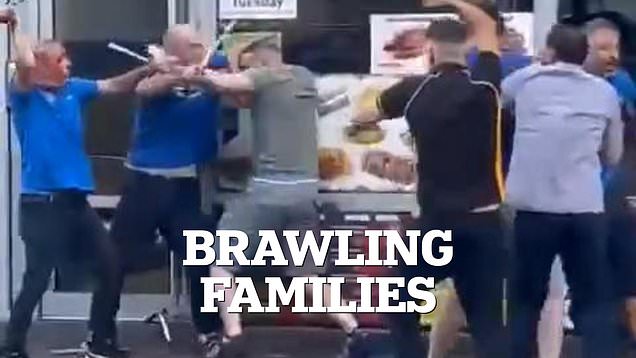 Rival kebab shop families have violent brawl brandishing meat tools