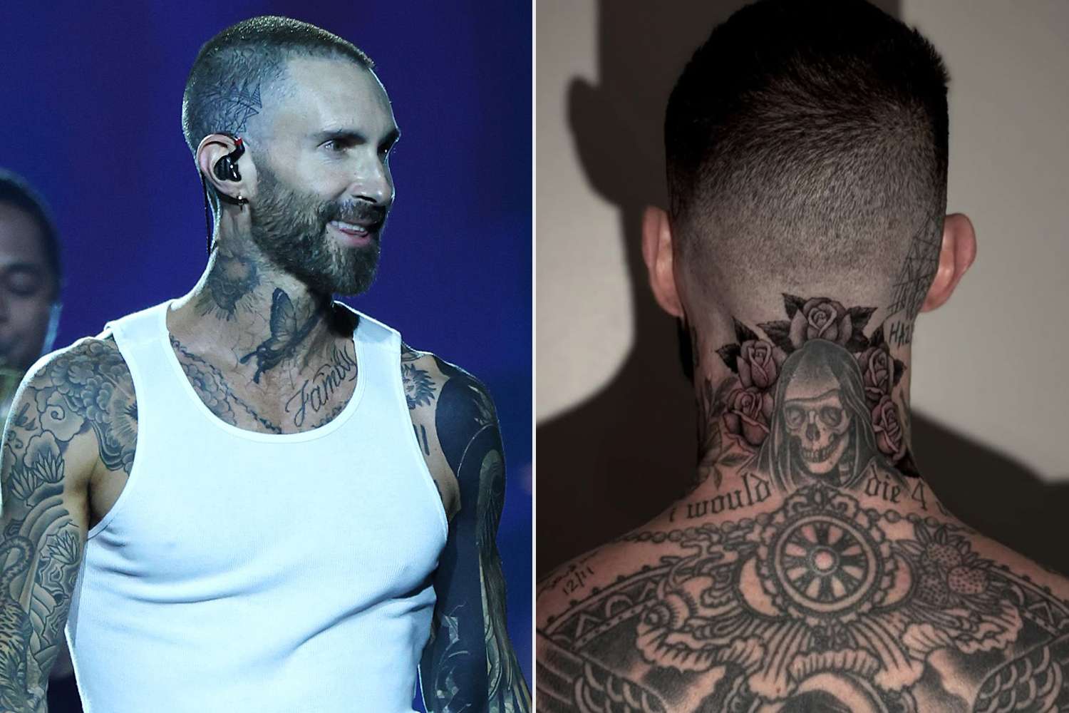 Adam Levine Debuts New Neck Tattoo Just Months After Hinting He Was ...