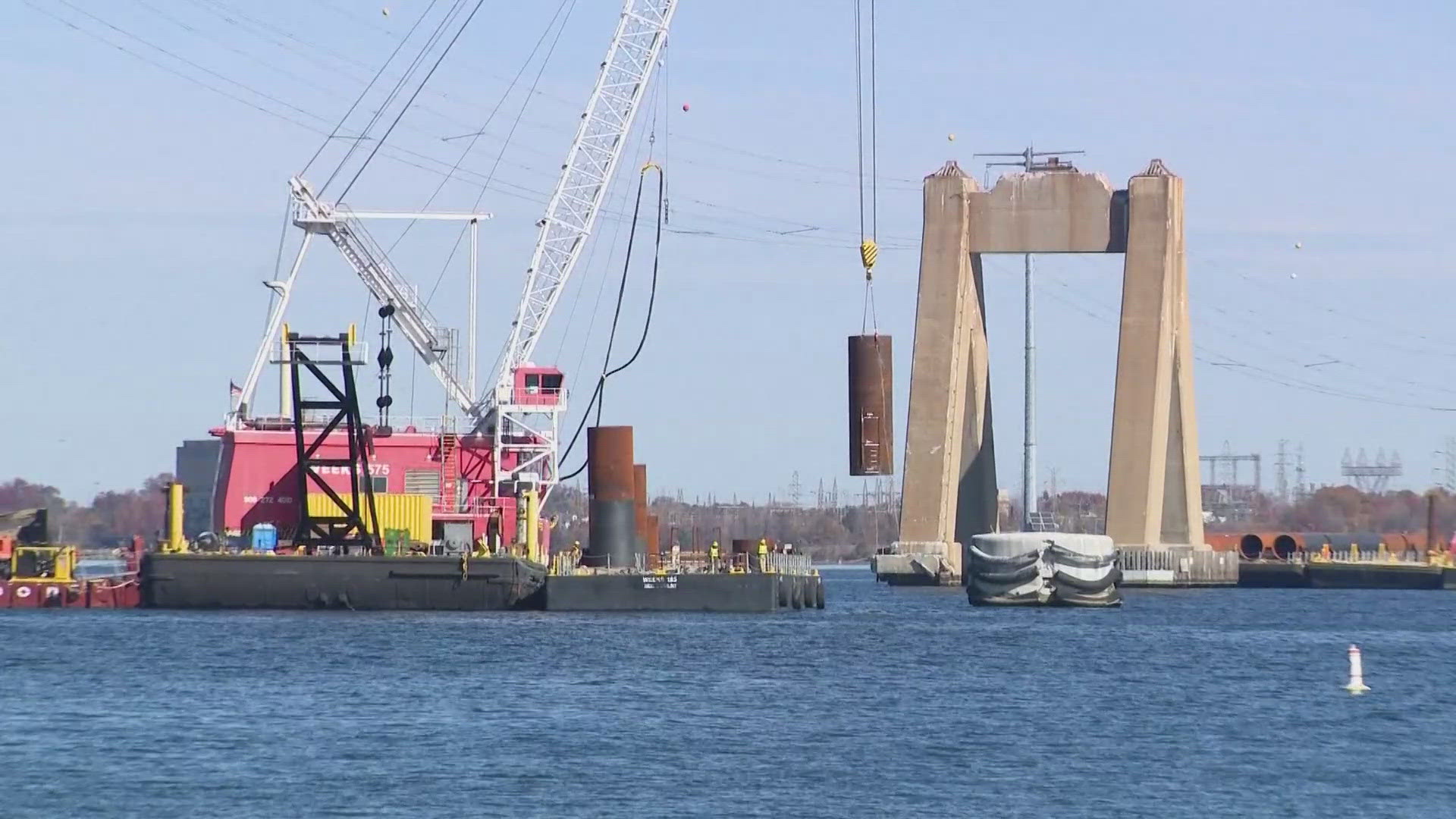 Construction underway to rebuild Francis Scott Key Bridge after 2023 ...