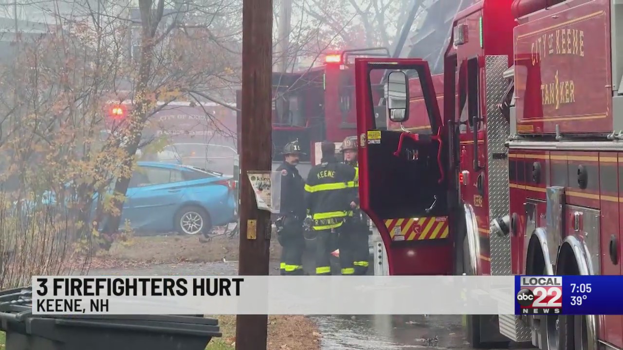 3 firefighters hurt in four-alarm New Hampshire fire