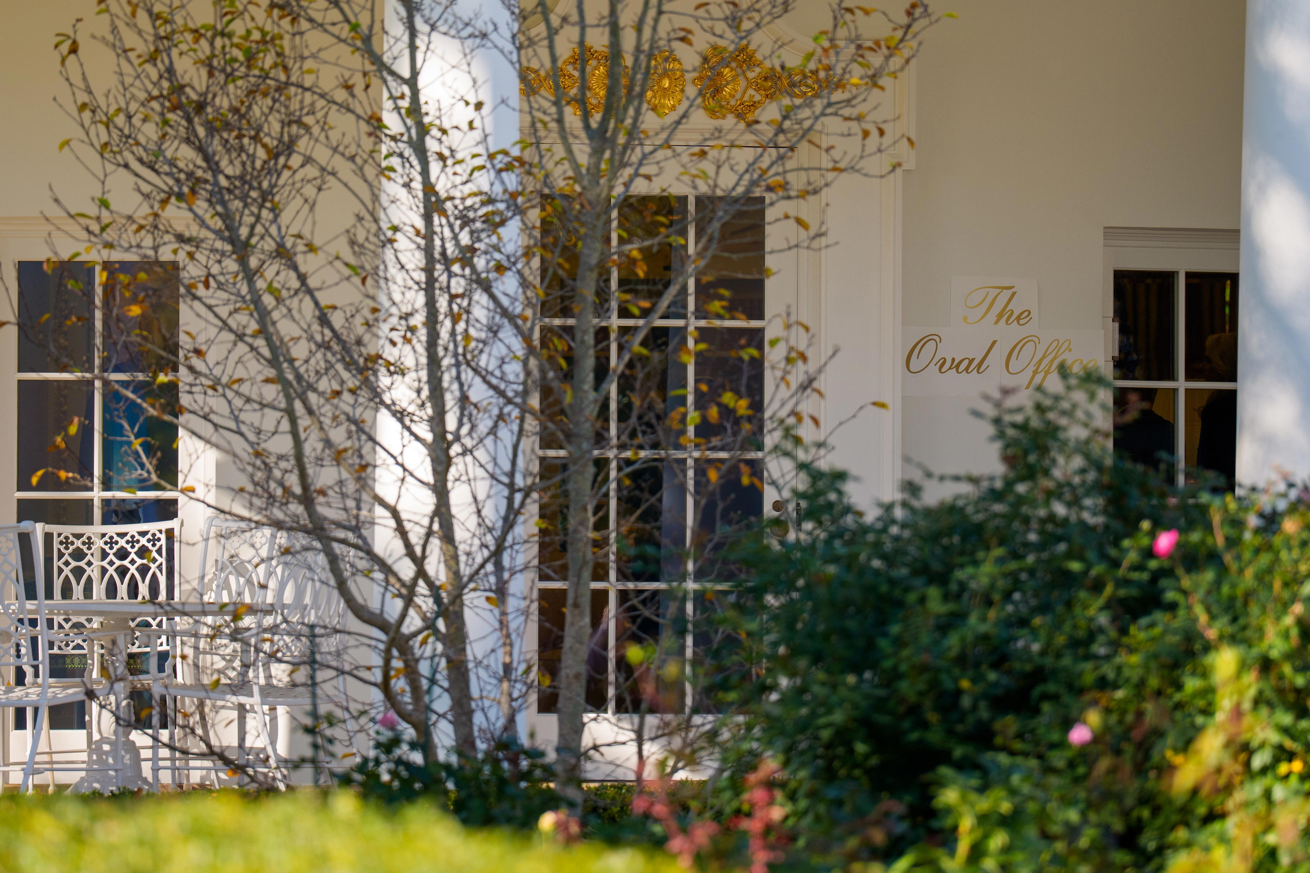 Gold lettering appears at White House in Trump's latest alteration. See ...