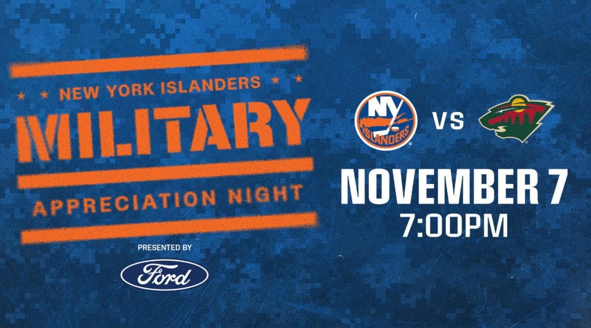 Islanders set to host Military Appreciation Night