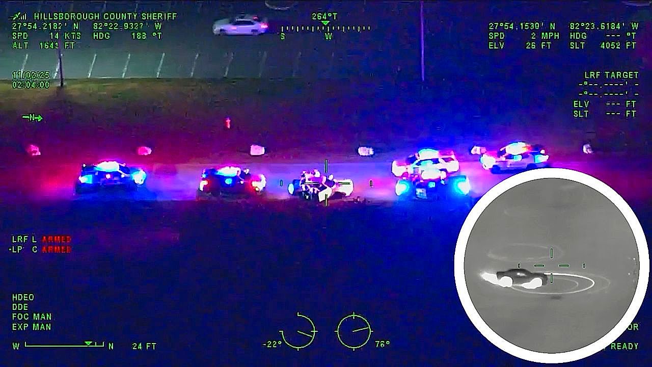 Fast and Furious style: street takeover ends with police chase and arrest