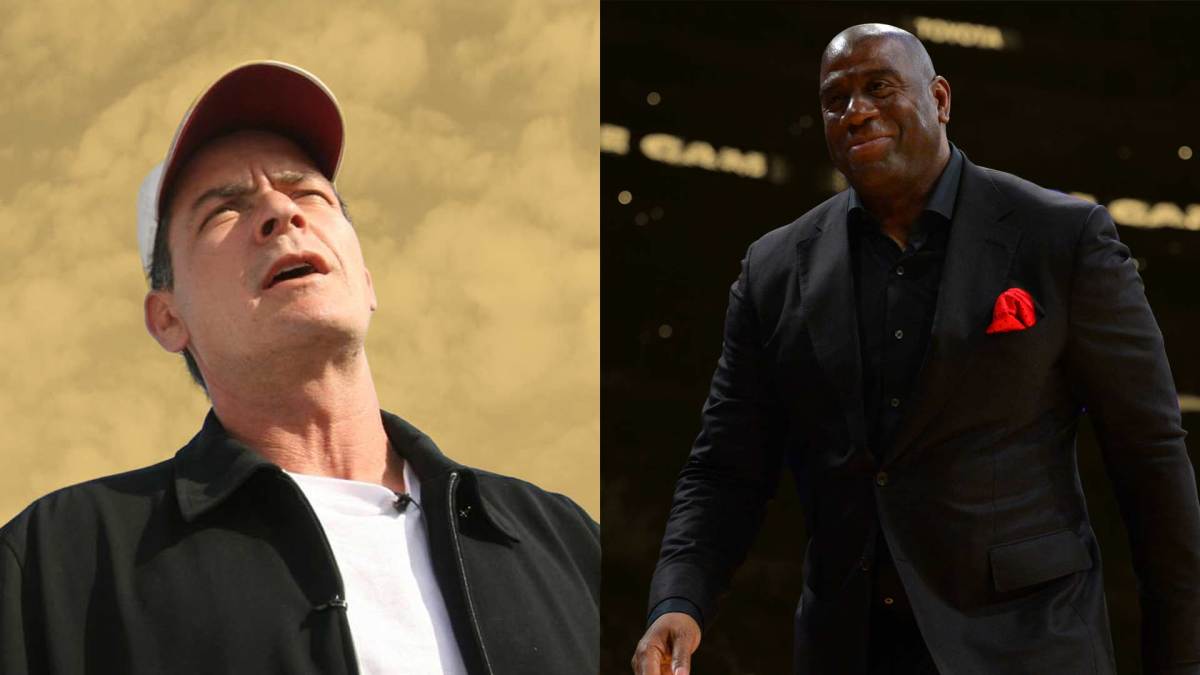 Charlie Sheen received a special message from Magic Johnson during ...