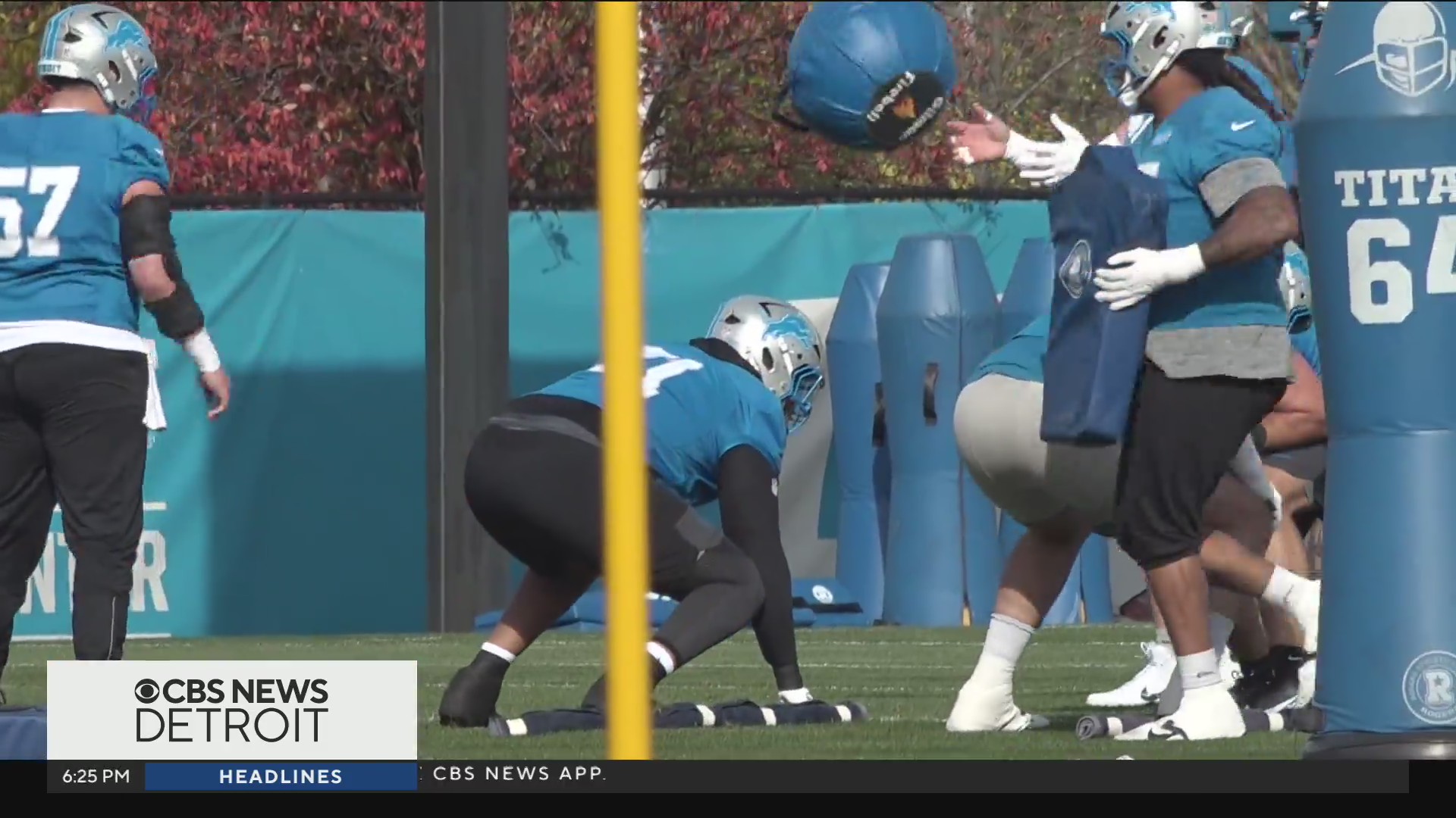 Lions rookie Miles Frazier returns to practice with offensive line