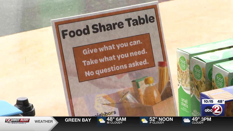 Mary Beth Nienhaus Activity Center opens temporary food share table